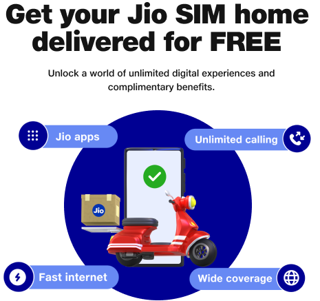 Get New Jio Sim Card - Best Prepaid and Postpaid Sim Home Delivery